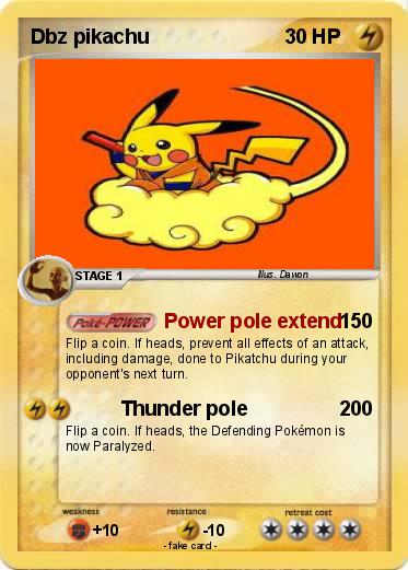 Pokémon Dbz pikachu - Power pole extend - My Pokemon Card