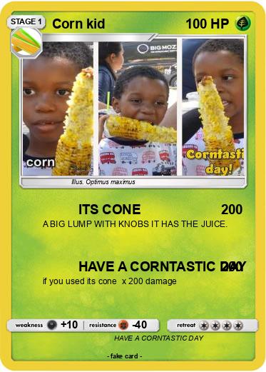 Pokémon Corn kid 2 2 - ITS CONE - My Pokemon Card