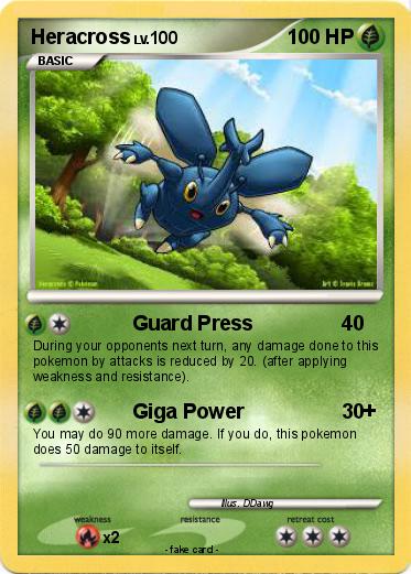 Pokémon Heracross 124 124 - Guard Press - My Pokemon Card
