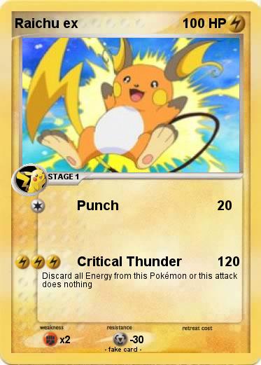Pokémon Raichu ex 273 273 - Punch - My Pokemon Card