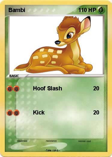 Pokémon Bambi 52 52 - Hoof Slash - My Pokemon Card