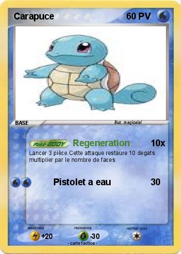 Pokémon Carapuce 116 116 - Regeneration - Ma carte Pokémon
