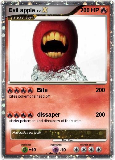 Pokémon Evil apple 10 10 - Bite - My Pokemon Card