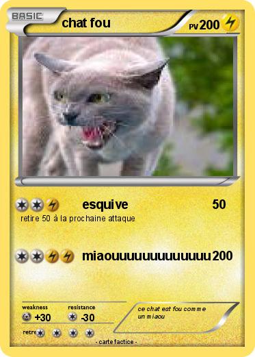 Pokémon chat fou 47 47 - esquive - Ma carte Pokémon