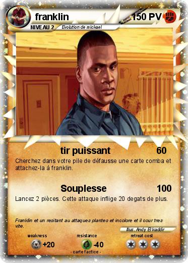 Pokémon franklin 47 47 - tir puissant - Ma carte Pokémon