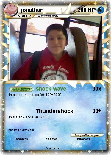 Pokémon jonathan 127 127 - shock wave - My Pokemon Card