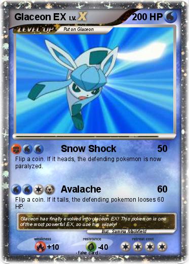 Pokémon Glaceon EX 15 15 - Snow Shock - My Pokemon Card