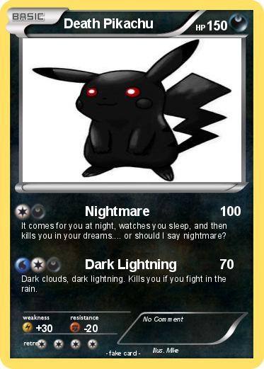 Pokémon Death Pikachu 21 21 - Nightmare - My Pokemon Card