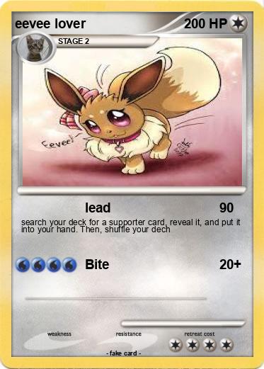 Pokémon eevee lover 1 1 - lead - My Pokemon Card