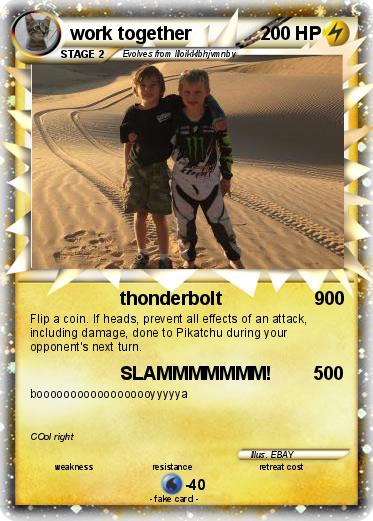 Pokémon work together - thonderbolt 900 - My Pokemon Card