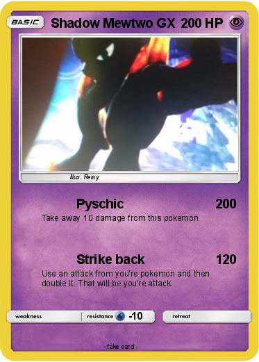 Pokémon Shadow Mewtwo GX 4 4 - Pyschic - My Pokemon Card