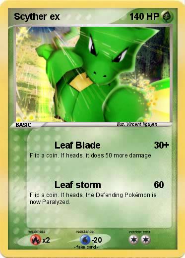 Pokémon Scyther ex 10 10 - Leaf Blade - My Pokemon Card
