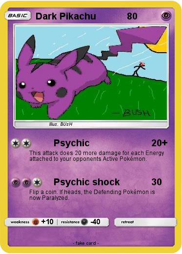 Pokémon Dark Pikachu 1373 1373 - Psychic - My Pokemon Card
