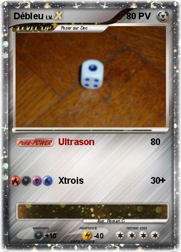 Pokémon Debleu - Ultrason - Ma carte Pokémon
