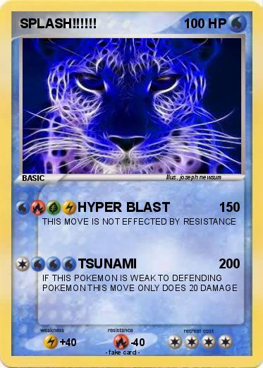 Pokémon SPLASH 80 80 - HYPER BLAST - My Pokemon Card