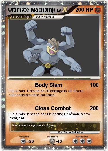 Pokémon Ultimate Machamp 1 1 - Body Slam - My Pokemon Card