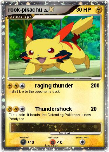 Pokémon rook pikachu - raging thunder - My Pokemon Card