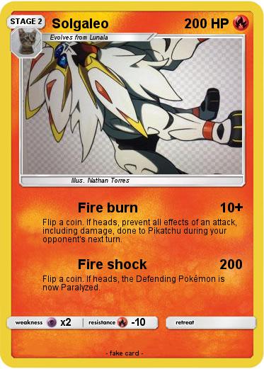 Pokémon Solgaleo 580 580 - Fire burn - My Pokemon Card