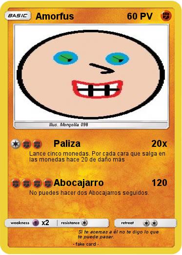 Pokémon Amorfus - Paliza - Mi carta pokémon