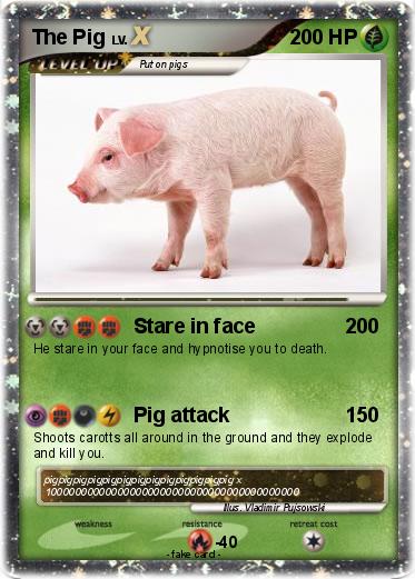 Pokémon The Pig 4 4 - Stare in face - My Pokemon Card
