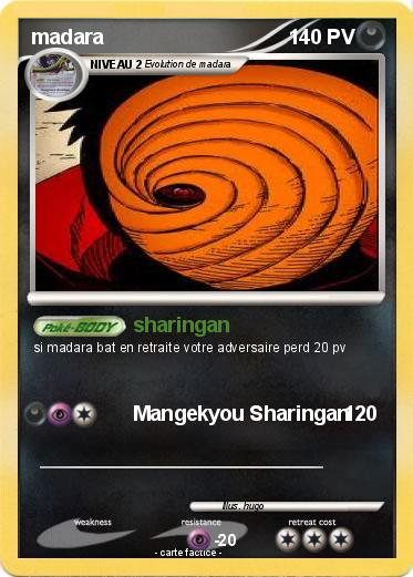 Pokémon madara 386 386 - sharingan - Ma carte Pokémon