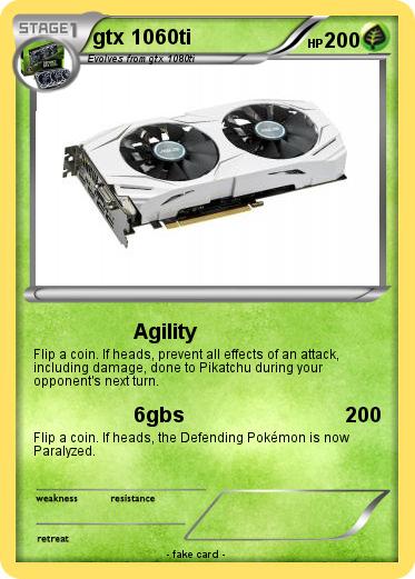 Pokémon gtx 1060ti - Agility - My Pokemon Card