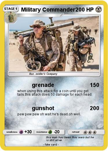 Pokémon Military Commander - grenade - My Pokemon Card
