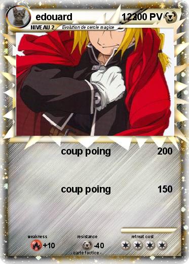 Pokémon edouard 36 36 - coup poing - Ma carte Pokémon