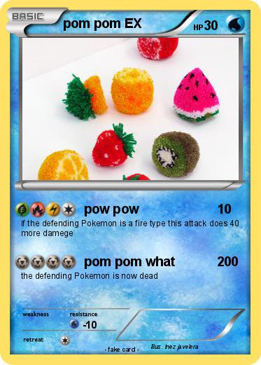 Pokémon pom pom EX - pow pow - My Pokemon Card