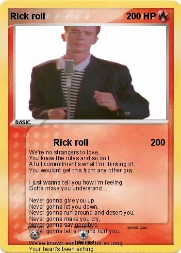 Pokémon Rick roll 56 56 - Rick roll - My Pokemon Card