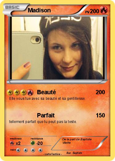 Pokémon Madison 99 99 - Beauté - Ma carte Pokémon