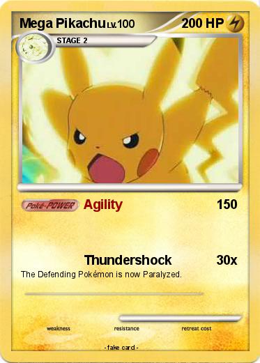 Pokémon Mega Pikachu 294 294 - Agility - My Pokemon Card