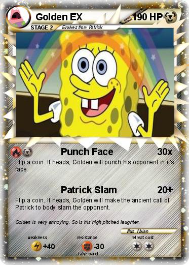 Pokémon Golden EX 3 3 - Punch Face - My Pokemon Card