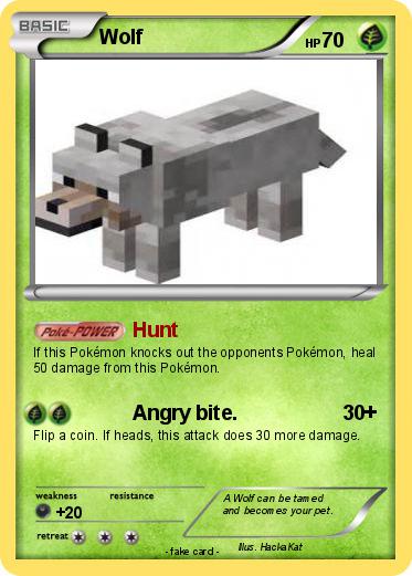 Pokémon Wolf 1380 1380 - Hunt - My Pokemon Card