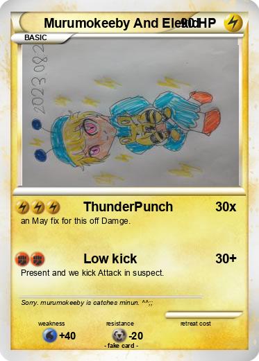 Pokémon Murumokeeby And Elekid - ThunderPunch - My Pokemon Card