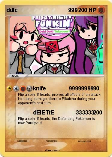 Pokémon ddlc 999 999 - knife 99999999 - My Pokemon Card