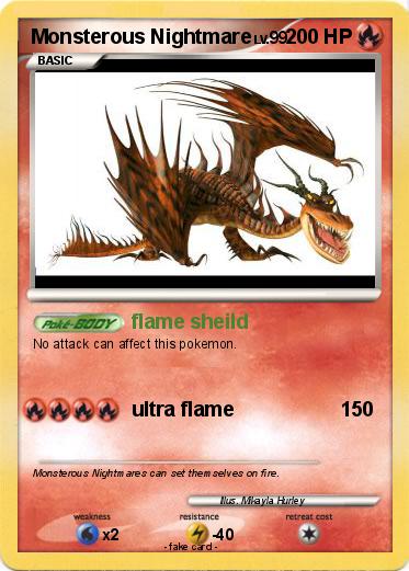 Pokémon Monsterous Nightmare 5 5 - flame sheild - My Pokemon Card