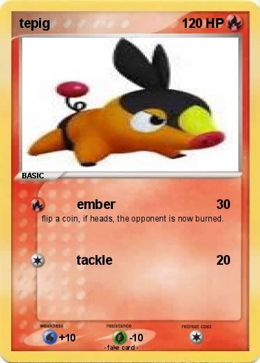 Pokémon tepig 698 698 - ember - My Pokemon Card