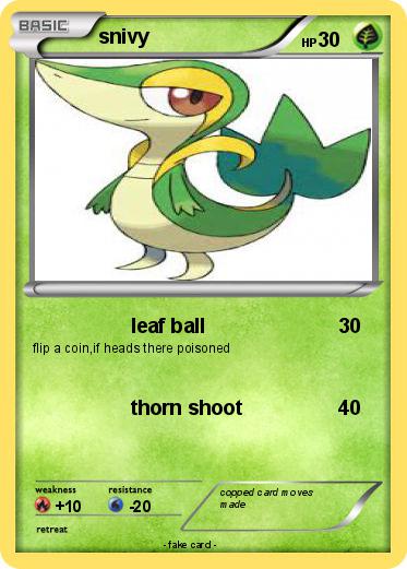 Pokémon snivy 1431 1431 - leaf ball - My Pokemon Card