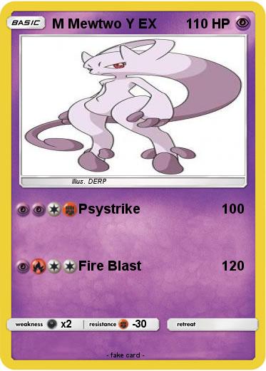 Pokémon M Mewtwo Y EX 14 14 - Psystrike - My Pokemon Card