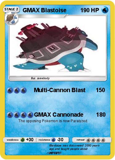 Pokémon GMAX Blastoise 1 1 - Multi-Cannon Blast - My Pokemon Card