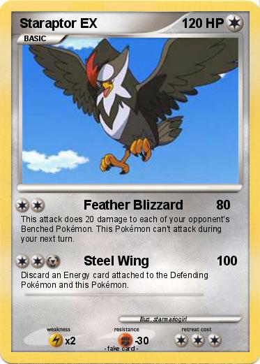Pokémon Staraptor EX 5 5 - Feather Blizzard - My Pokemon Card