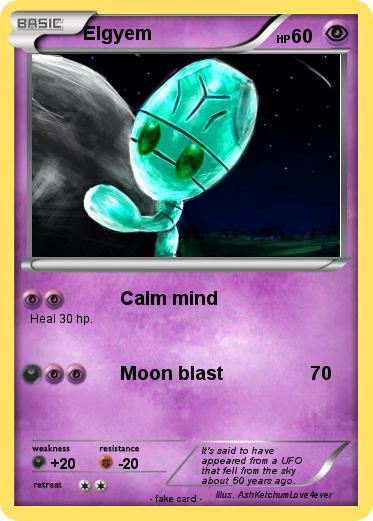 Pokémon Elgyem 33 33 - Calm mind - My Pokemon Card