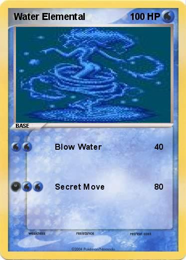 Pokémon Water Elemental - Blow Water - My Pokemon Card