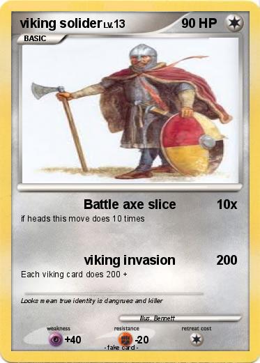 Pokémon viking solider - Battle axe slice - My Pokemon Card