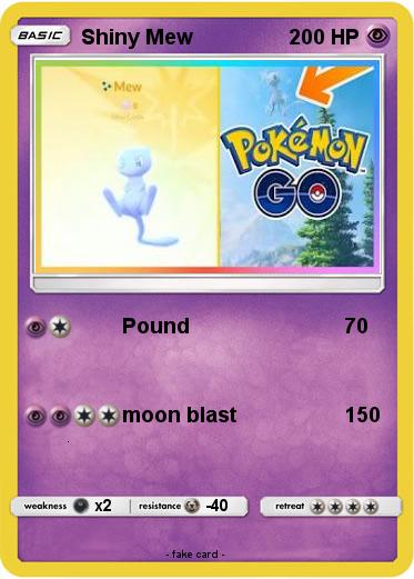 Pokémon Shiny Mew 198 198 - Pound - My Pokemon Card