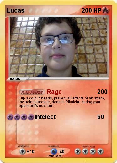 Pokémon Lucas 1489 1489 - Rage - My Pokemon Card