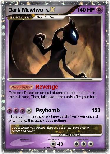Pokémon Dark Mewtwo 291 291 - Revenge - My Pokemon Card