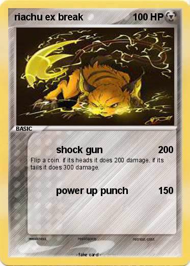 Pokémon riachu ex break - shock gun - My Pokemon Card