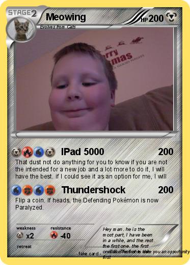 Pokémon Meowing - IPad 5000 - My Pokemon Card